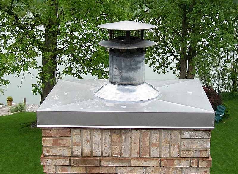 Chimney Chase Cover Installation - Noblesville IN - Beck's Chimney Sweep